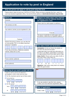 Postal vote renewal - West Berkshire Council